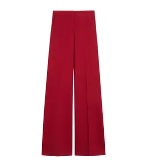Max Mara Jersey Wide-leg Trousers - Red