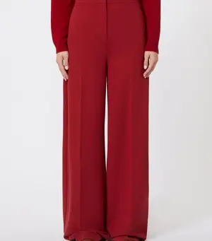 Max Mara Jersey Wide-leg Trousers - Red