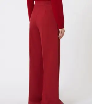 Max Mara Jersey Wide-leg Trousers - Red
