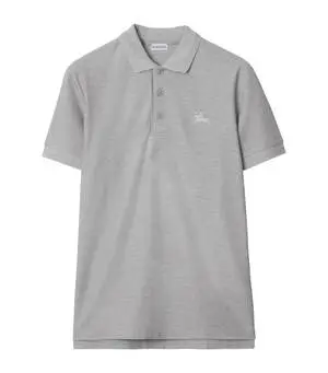 Burberry Cotton Ekd Polo Shirt - Grey