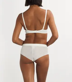 Simone Perele Embroidered Wish Plunge Bra - Beige