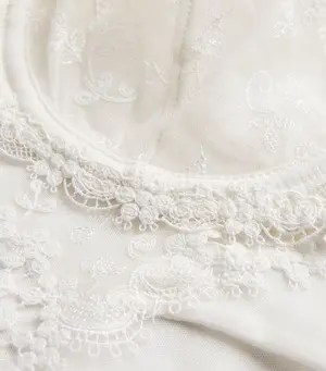 Simone Perele Embroidered Wish Plunge Bra - Beige