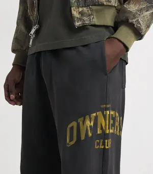REPRESENT Cotton Owners Club Wide-leg Sweatpants - Black