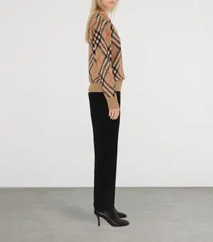 Burberry Wool-mohair Check Cardigan