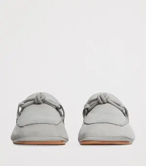 Bottega Veneta Nubuck Leather Loafers - Grey