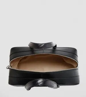 Santoni Leather Weekend Bag - Black