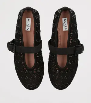 Alaïa Suede Vienne Ballet Flats