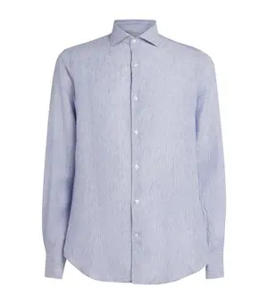 Paul & Shark Linen Stripe Shirt - Blue