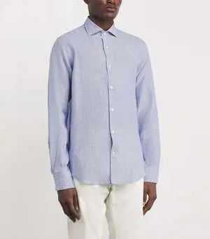 Paul & Shark Linen Stripe Shirt - Blue