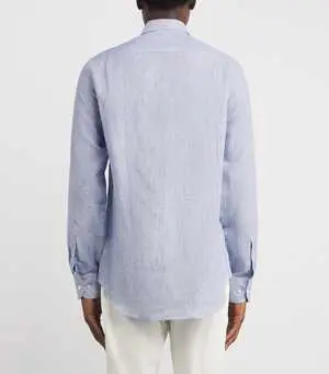 Paul & Shark Linen Stripe Shirt - Blue