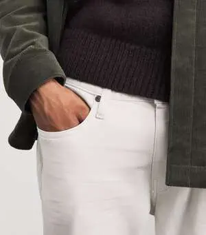 Paige Federal Slim-straight Jeans - Silver