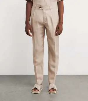 Eleventy Linen Tailored Trousers