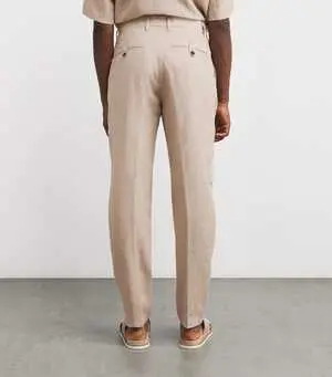 Eleventy Linen Tailored Trousers