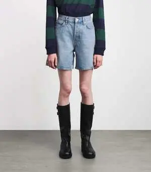 AGOLDE Dame Wide-leg Denim Shorts - Blue