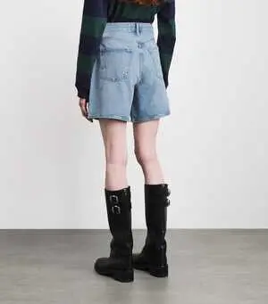 AGOLDE Dame Wide-leg Denim Shorts - Blue
