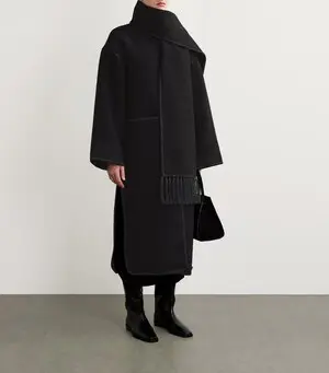 TOTEME Wool-blend Scarf Coat - Black