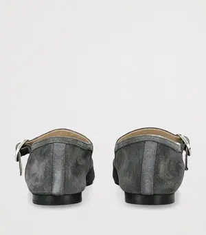 Le Monde Beryl Suede Mary Jane Ballet Flats