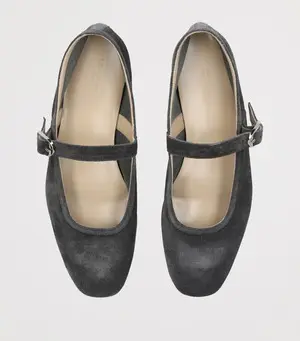 Le Monde Beryl Suede Mary Jane Ballet Flats