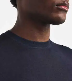 Colombo Cashmere-silk T-shirt - Navy
