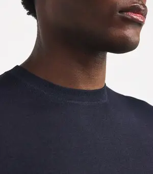 Colombo Cashmere-silk T-shirt - Navy