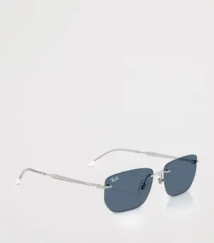 Ray-ban Metal Irregular Sunglasses - Silver