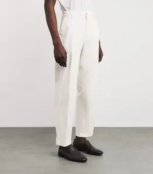 Canali Stretch-cotton-cashmere Chinos