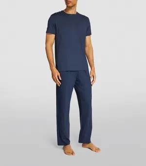 Derek Rose Micro Modal Lounge Trousers - Navy