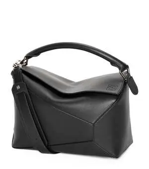 Loewe Leather Puzzle Edge Top-handle Bag - Black