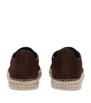 Zegna Suede Triple Stitch Espadrilles