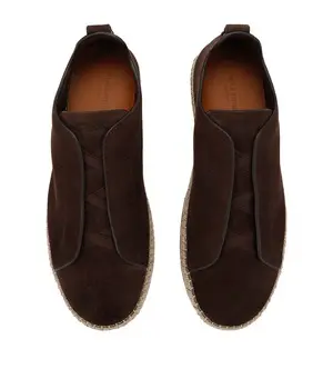 Zegna Suede Triple Stitch Espadrilles