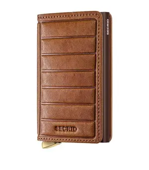 SECRID Embossed Leather Slimwallet Brown