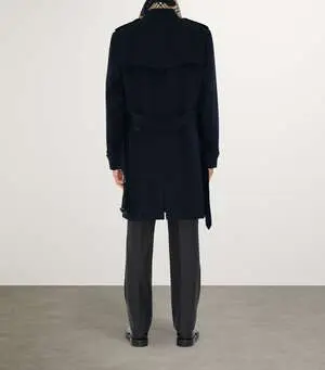 Burberry The Kensington Mid-length Heritage Trench Coat - Blue