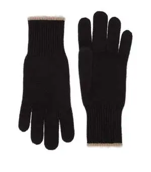 Brunello Cucinelli Cashmere Gloves - Black