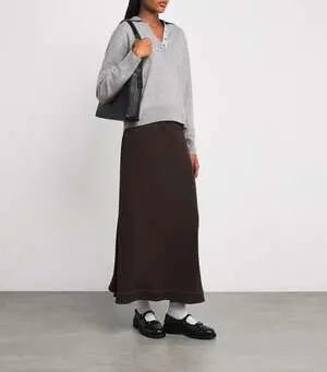 Claudie Pierlot Wool-cashmere Polo Sweater - Grey