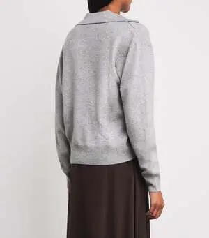 Claudie Pierlot Wool-cashmere Polo Sweater - Grey
