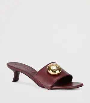 Loewe Leather Pebble Mules