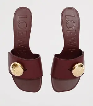 Loewe Leather Pebble Mules