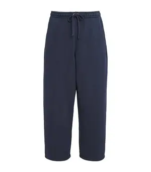 SKIMS Cotton Fleece Cuffed Sweatpants - Navy