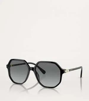 SWAROVSKI Sk6003 Embellished Oversized Sunglasses - Black