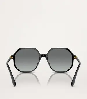 SWAROVSKI Sk6003 Embellished Oversized Sunglasses - Black
