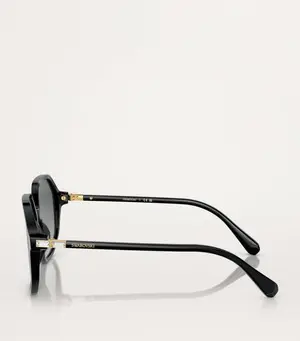 SWAROVSKI Sk6003 Embellished Oversized Sunglasses - Black