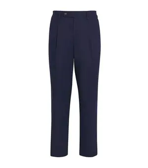Colombo Worsted Cashmere Pleated Trousers