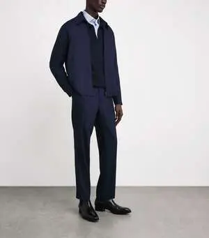 Colombo Worsted Cashmere Pleated Trousers