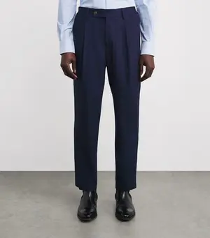 Colombo Worsted Cashmere Pleated Trousers