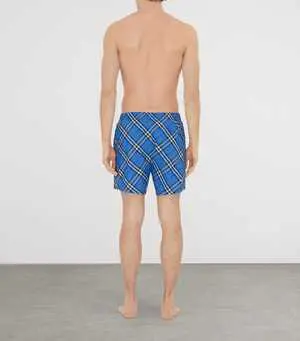 Burberry Check Swim Shorts - Blue