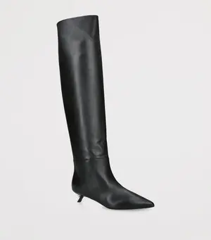 ALEVI MILANO Leather Derby Knee-high Boots