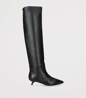 ALEVI MILANO Leather Derby Knee-high Boots