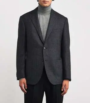 Corneliani Virgin Wool Check Blazer