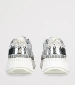 Chloé Nama Runner Sneakers - Silver