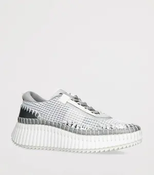 Chloé Nama Runner Sneakers - Silver